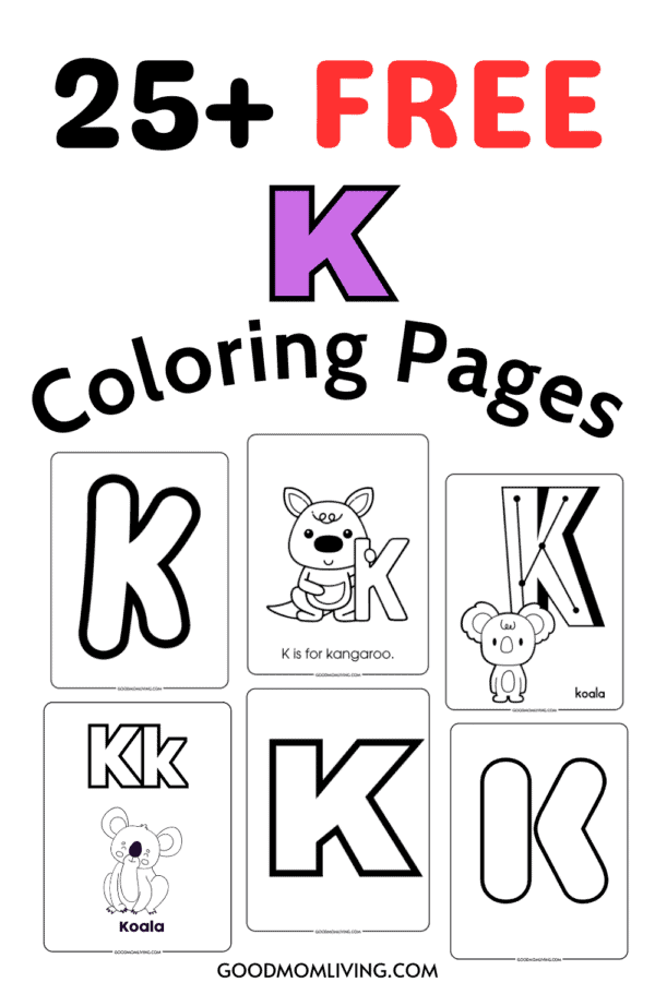 Letter K Coloring Page: Free Alphabet Printable Pages - Good Mom Living