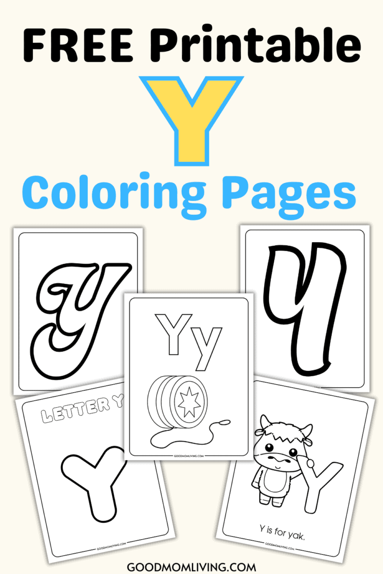 Letter Y Coloring Pages: Free Alphabet Printable Page - Good Mom Living