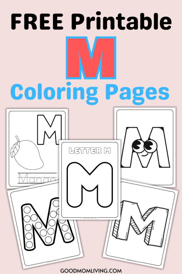 Letter M Coloring Page: Free Alphabet Printable Pages - Good Mom Living