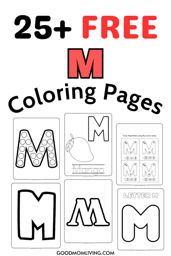 Letter M Coloring Page: Free Alphabet Printable Pages - Good Mom Living