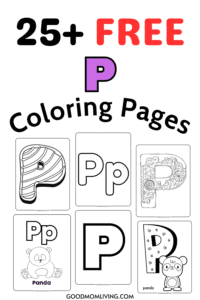 Letter P Coloring Pages: Free Alphabet Coloring Page - Good Mom Living