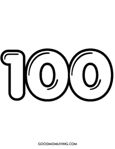 Bubble Number 100 Printable (Number 100 Bubble Free) - Good Mom Living