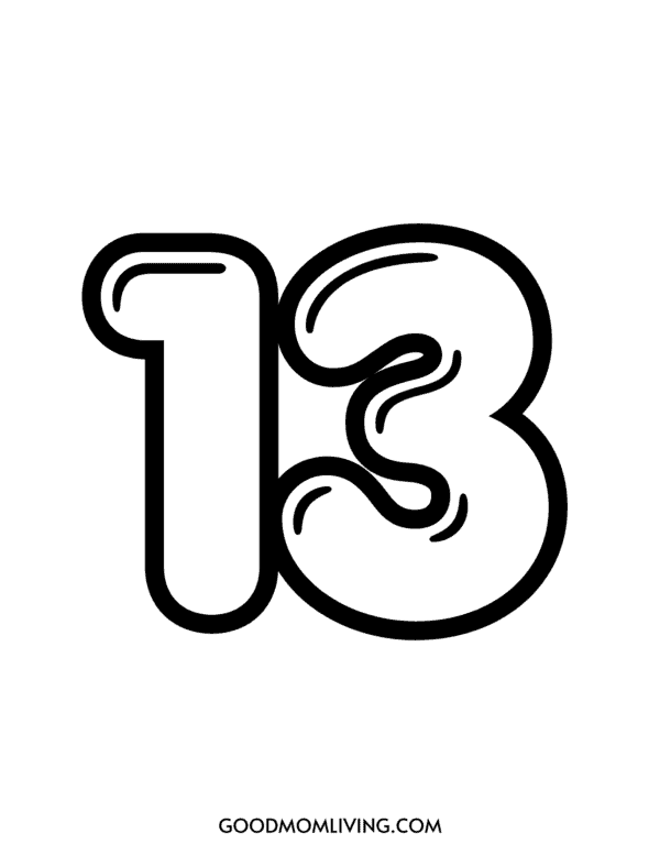 Bubble Numbers Free Printable Numbers 0 to 100 - Good Mom Living