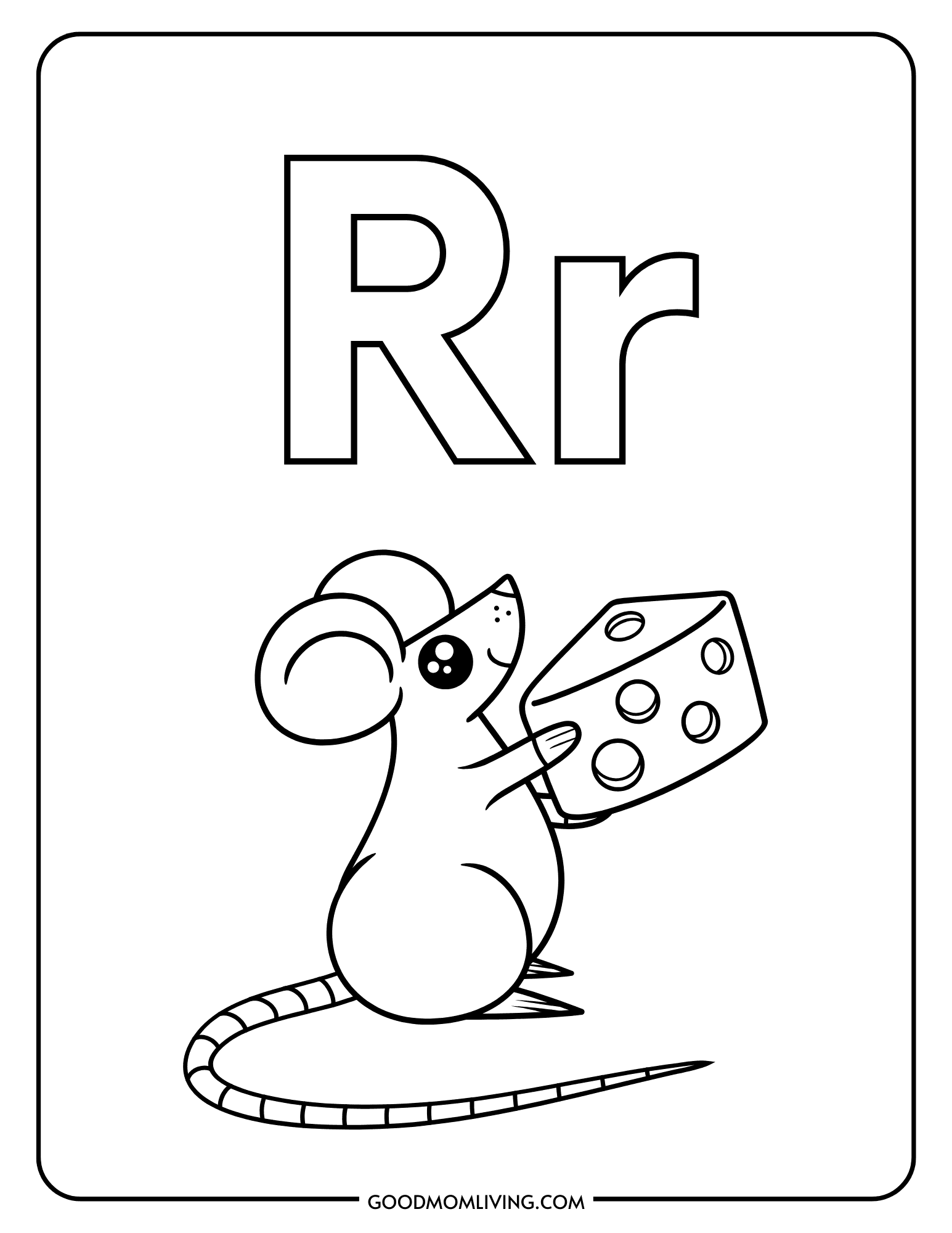 Letter R Coloring Pages: Free Alphabet Printable - Good Mom Living