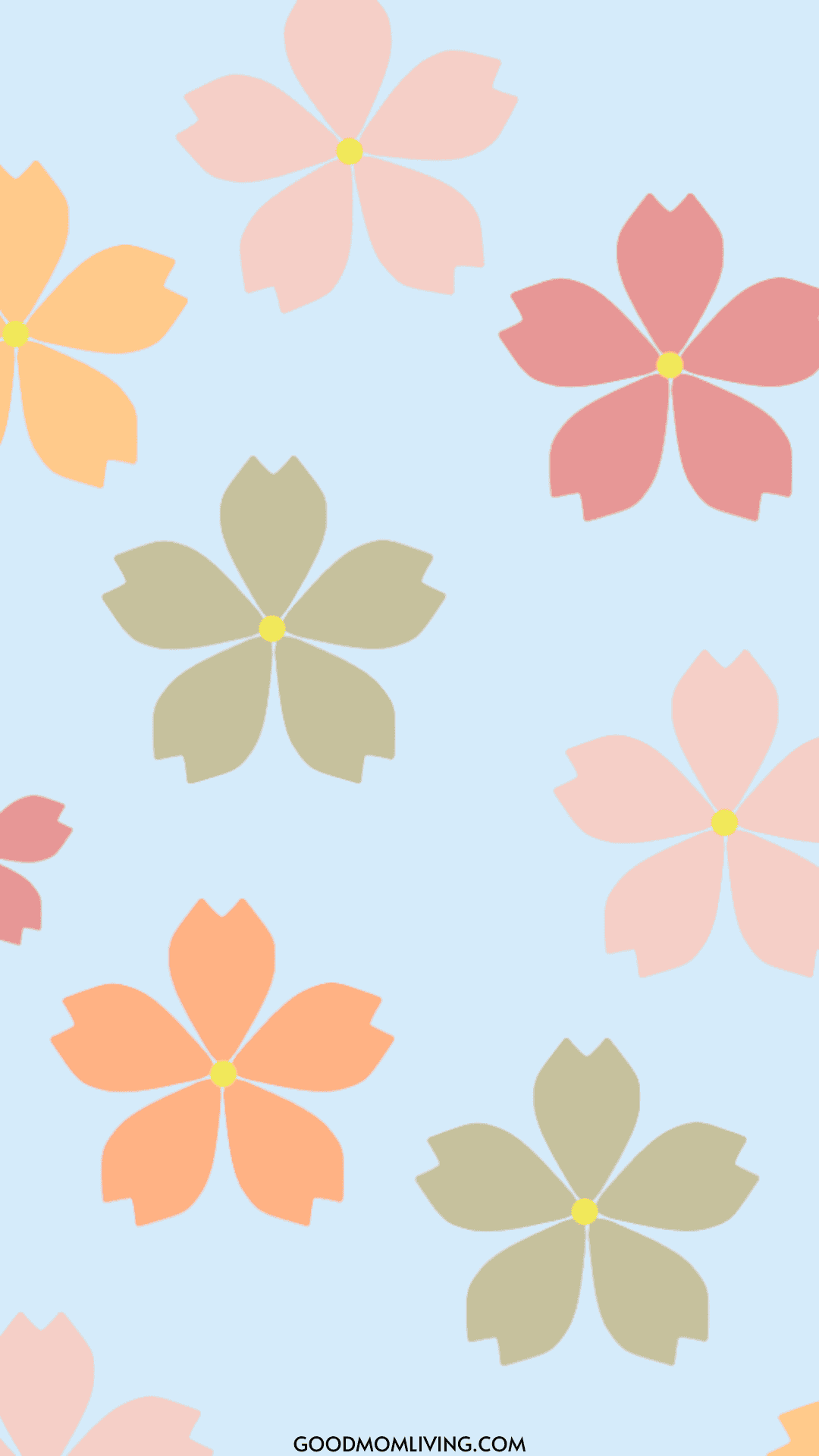 Preppy Flower Wallpaper iPhone (Preppy iPhone Wallpaper) - Good Mom Living