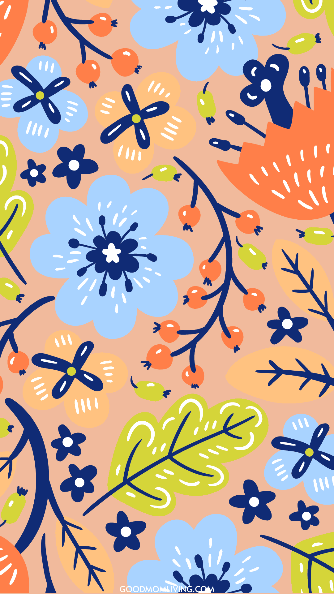 Preppy Flower Wallpaper iPhone (Preppy iPhone Wallpaper) - Good Mom Living