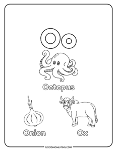 Letter O Coloring Pages: Free Alphabet Coloring Page - Good Mom Living