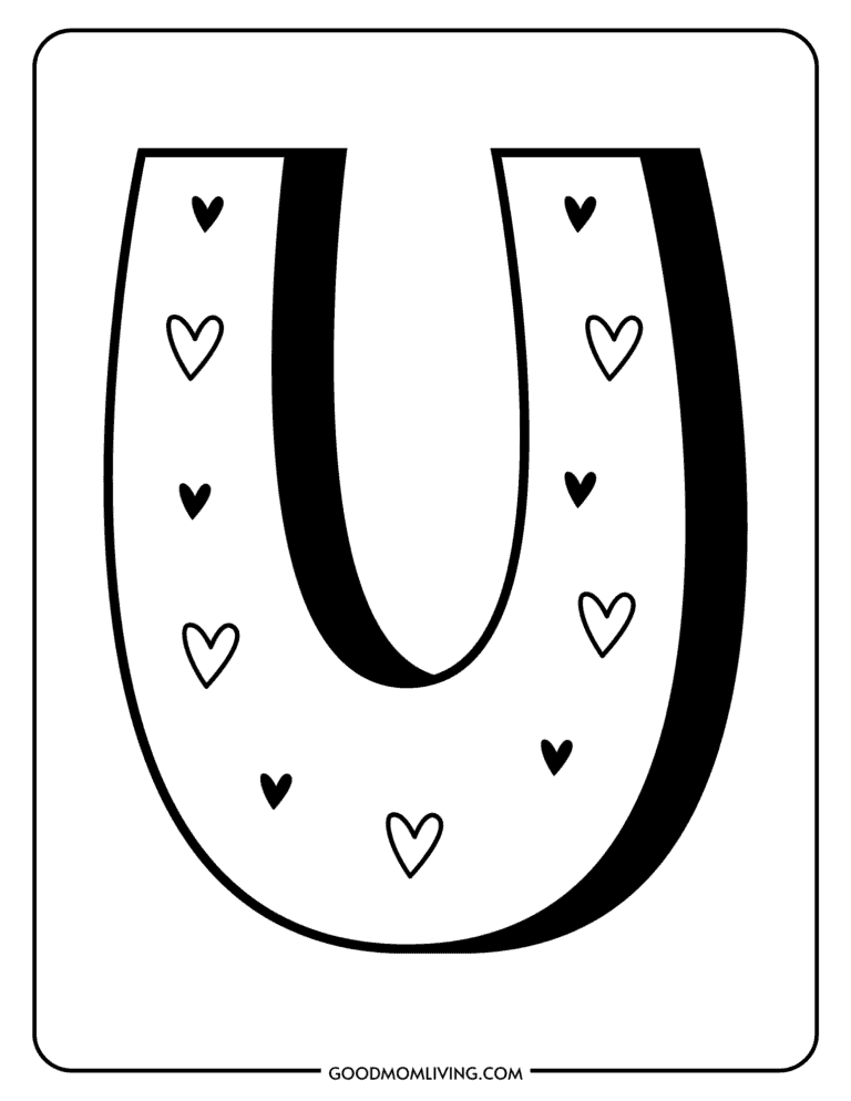 Letter U Coloring Page: Free Alphabet Printable - Good Mom Living