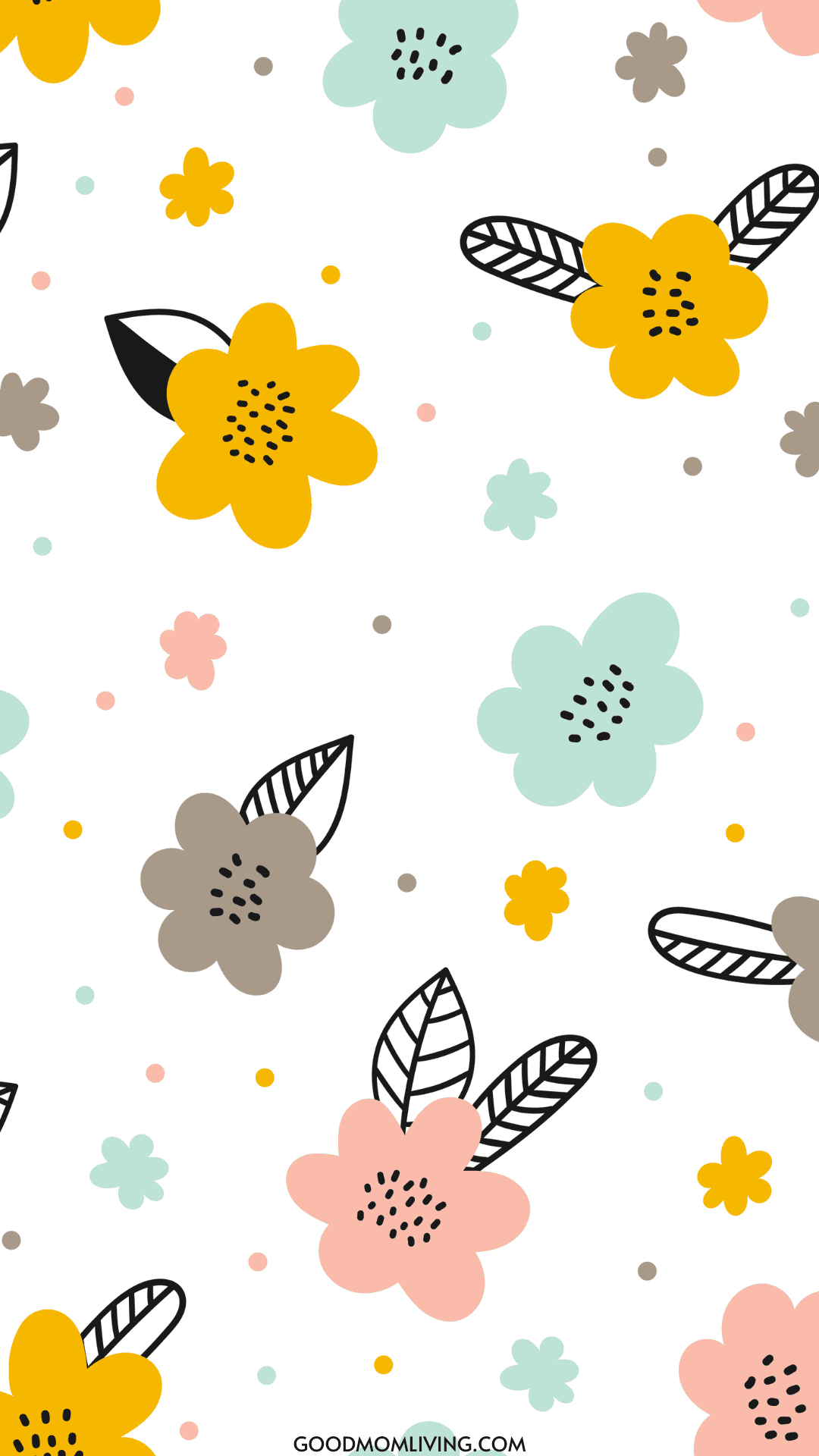 Preppy Flower Wallpaper iPhone (Preppy iPhone Wallpaper) - Good Mom Living