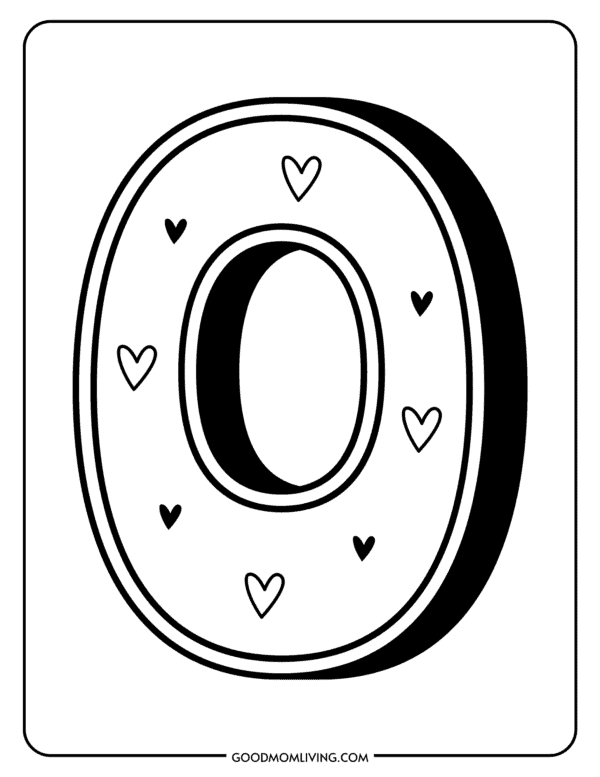 Letter O Coloring Pages: Free Alphabet Coloring Page - Good Mom Living