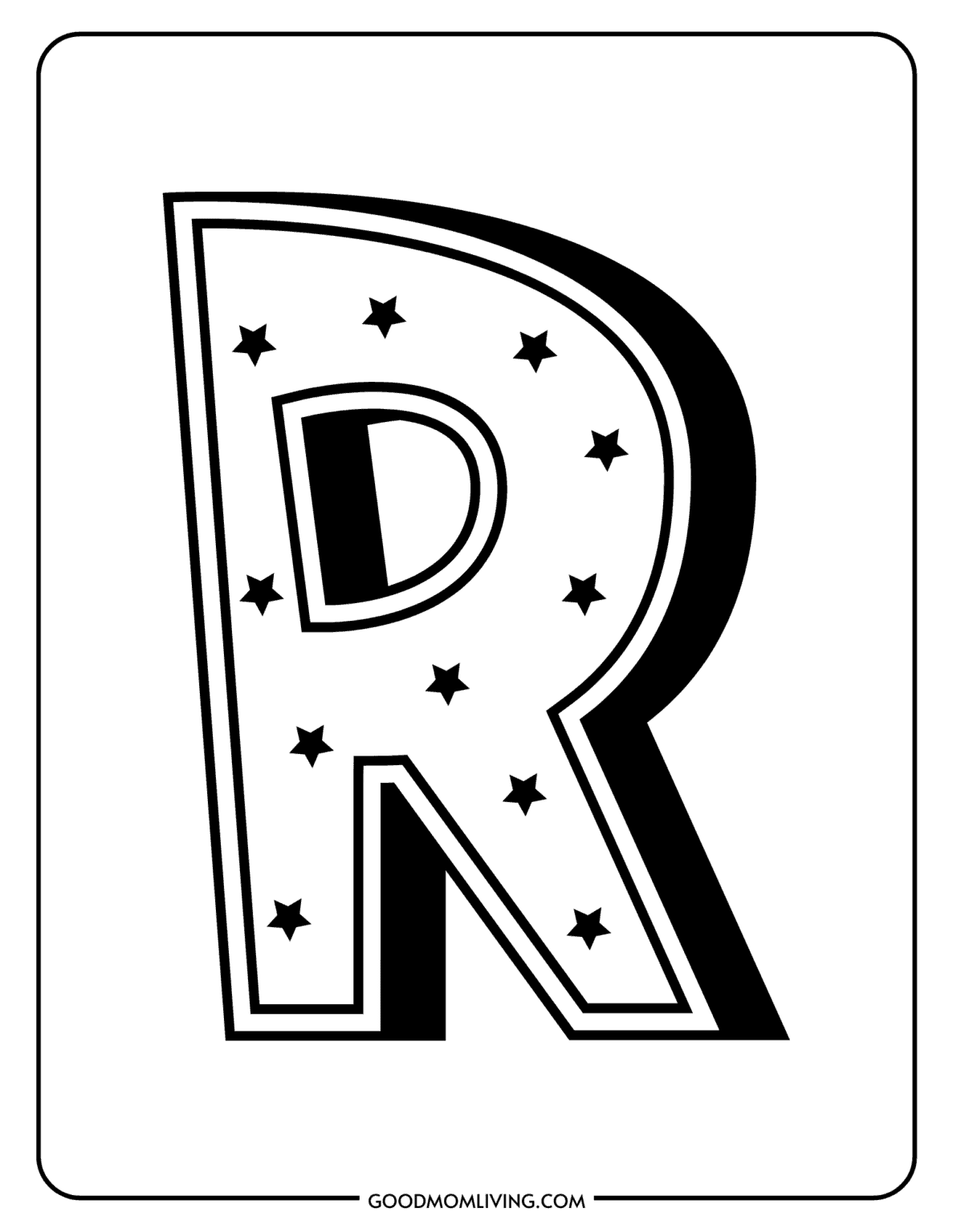 Letter R Coloring Pages: Free Alphabet Printable - Good Mom Living