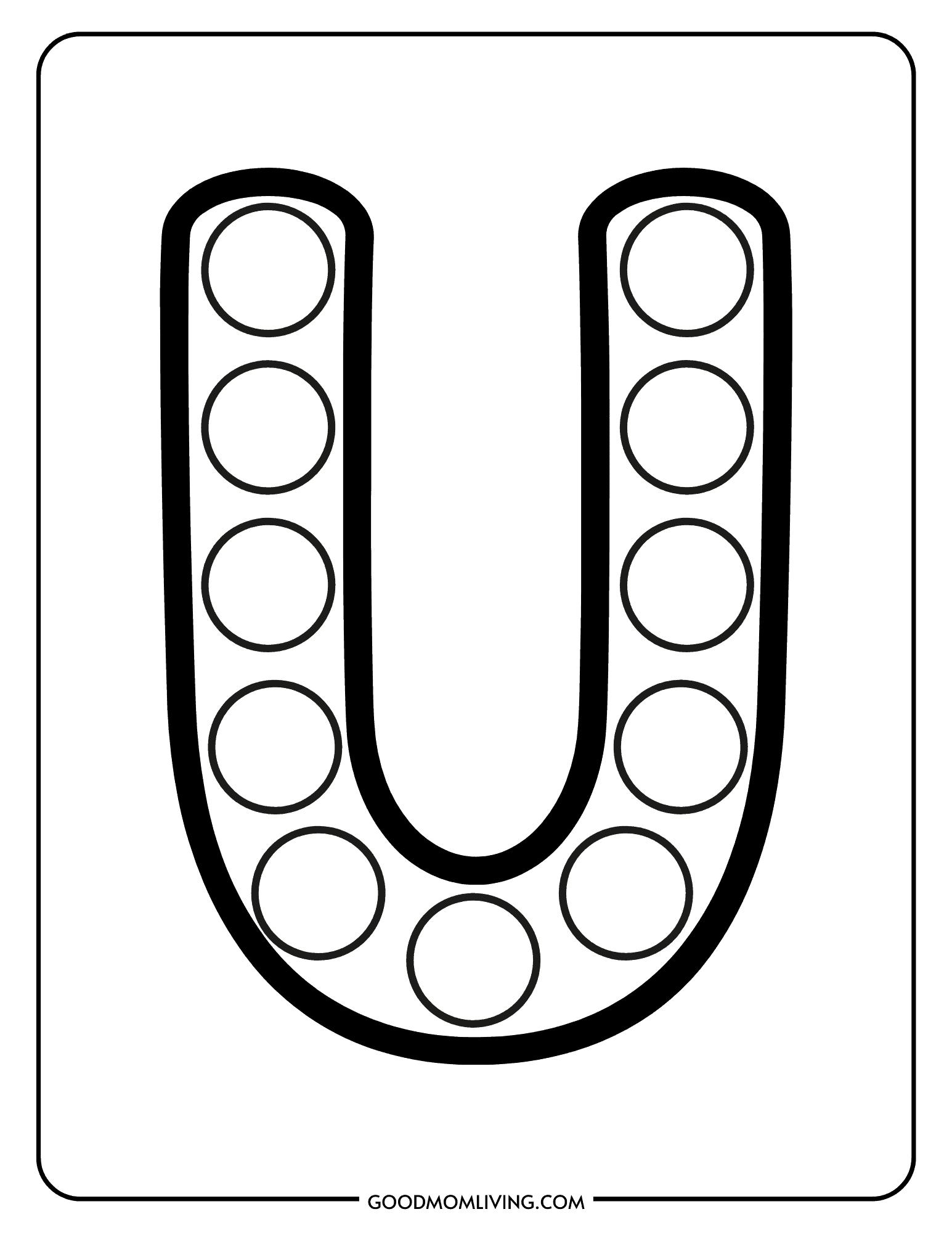 Letter U Coloring Page: Free Alphabet Printable - Good Mom Living