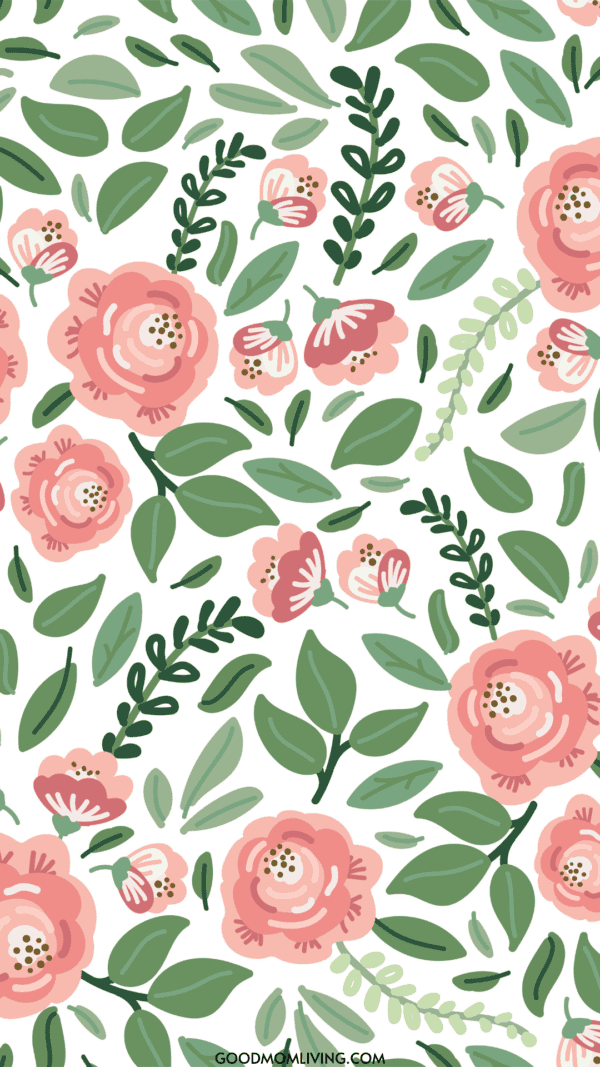 Preppy Flower Wallpaper iPhone (Preppy iPhone Wallpaper) - Good Mom Living