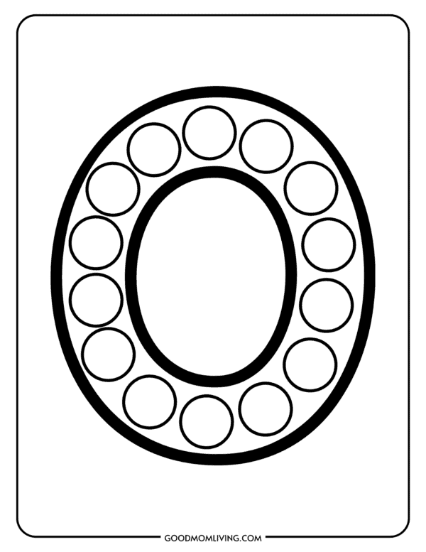 Letter O Coloring Pages: Free Alphabet Coloring Page - Good Mom Living