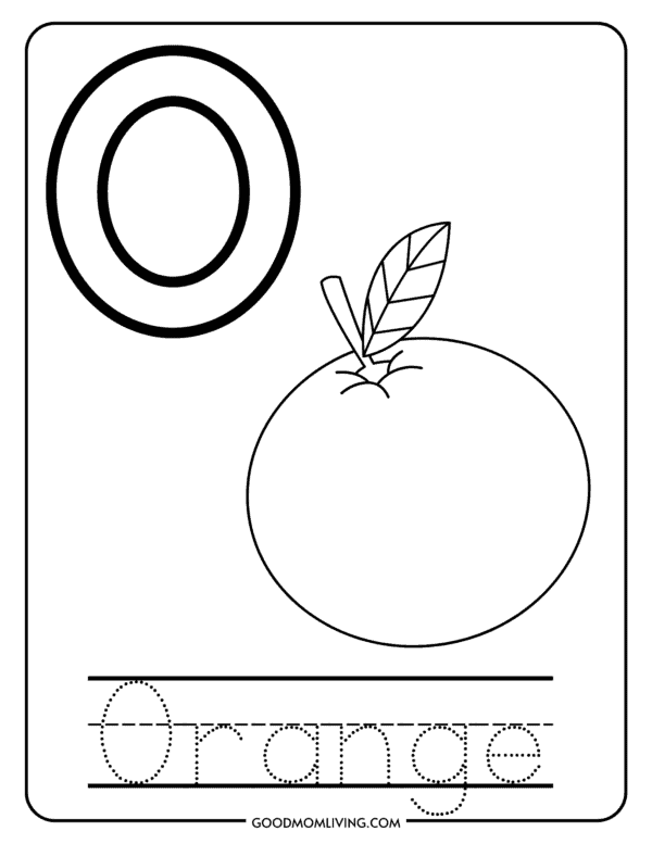 Letter O Coloring Pages: Free Alphabet Coloring Page - Good Mom Living
