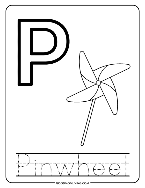 Letter P Coloring Pages: Free Alphabet Coloring Page - Good Mom Living