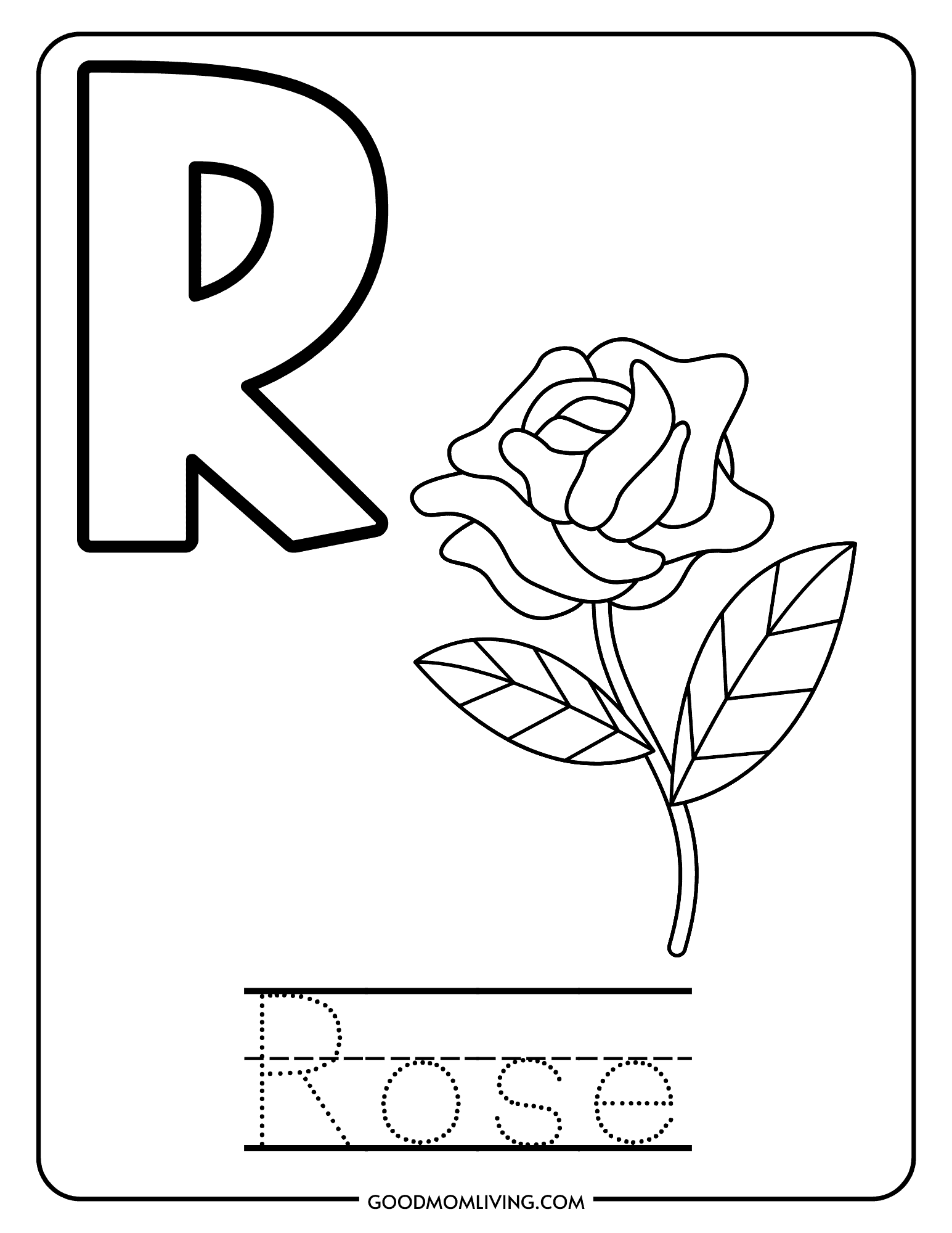 Letter R Coloring Pages: Free Alphabet Printable - Good Mom Living