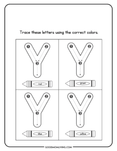 Letter Y Coloring Pages: Free Alphabet Printable Page - Good Mom Living