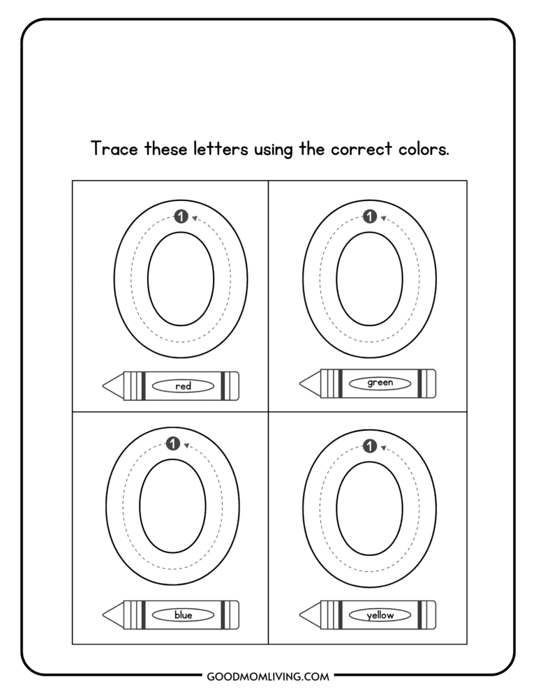 Letter O Coloring Pages: Free Alphabet Coloring Page - Good Mom Living