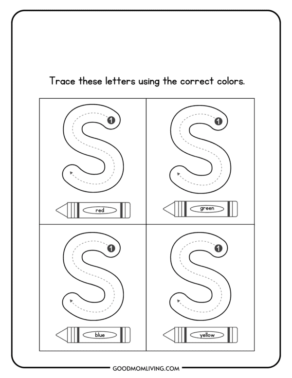 Letter S Coloring Pages: Free Alphabet Printable - Good Mom Living