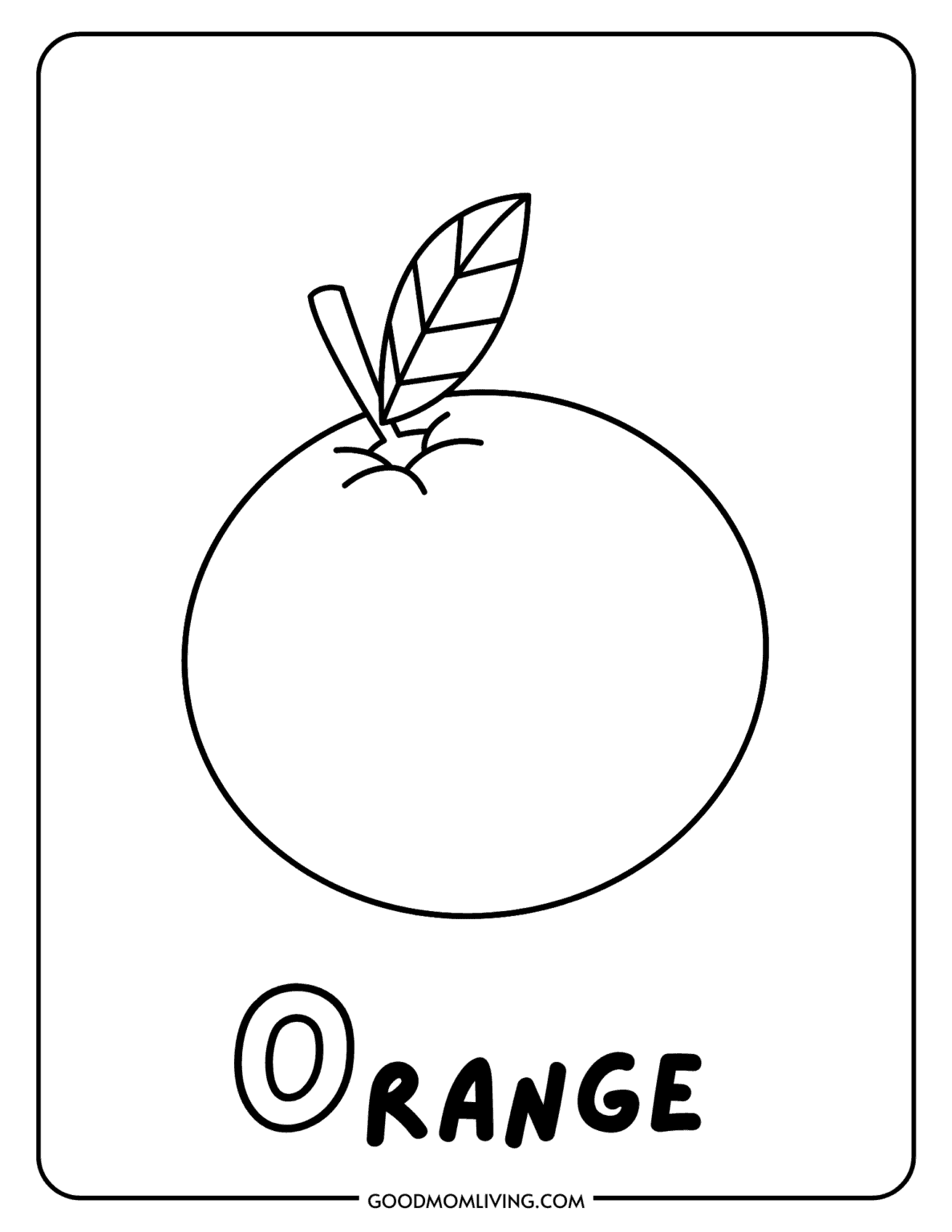 Letter O Coloring Pages: Free Alphabet Coloring Page - Good Mom Living