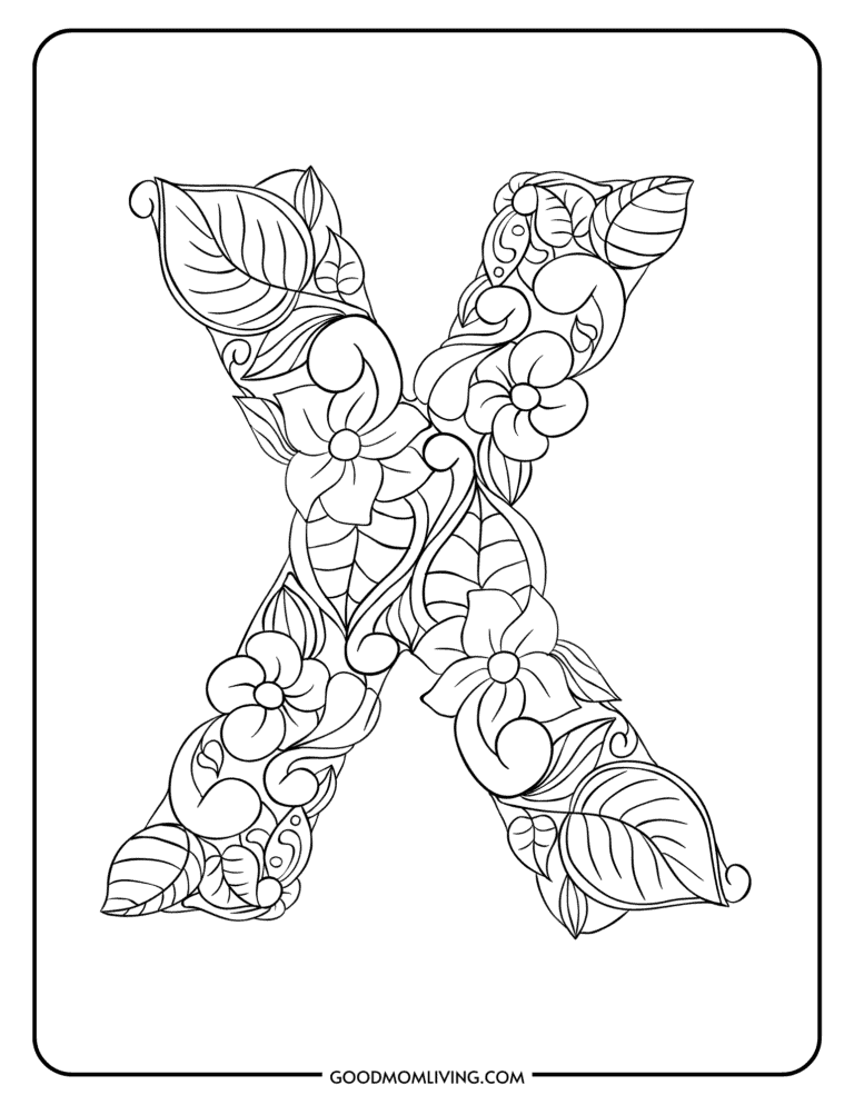 Letter X Coloring Pages: Free Alphabet Printable Page - Good Mom Living