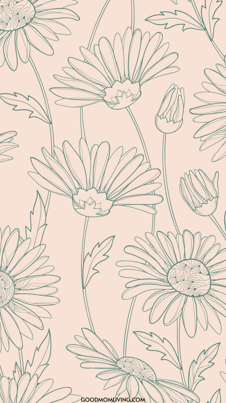 Preppy Flower Wallpaper iPhone (Preppy iPhone Wallpaper) - Good Mom Living