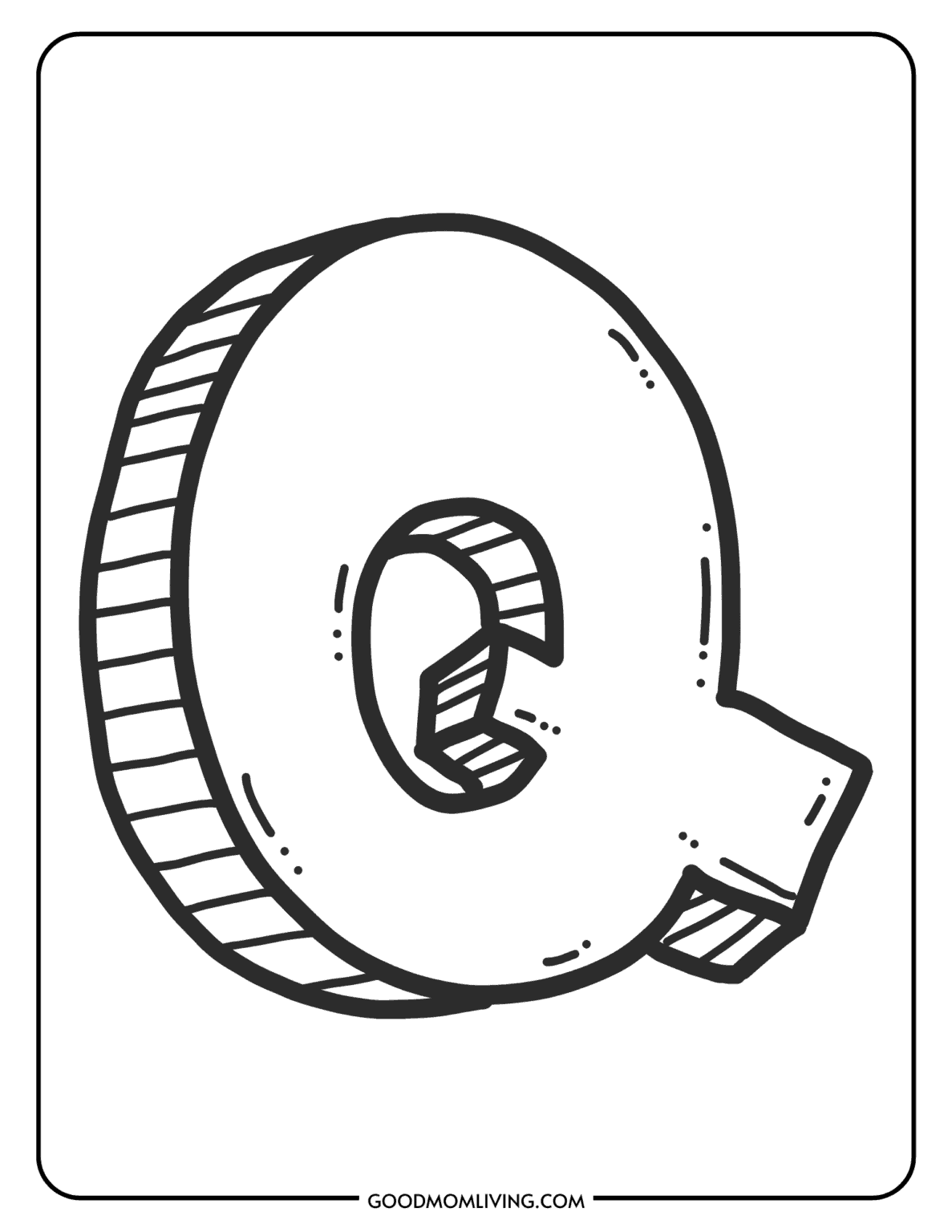 Letter Q Coloring Pages: Free Alphabet Coloring Page - Good Mom Living