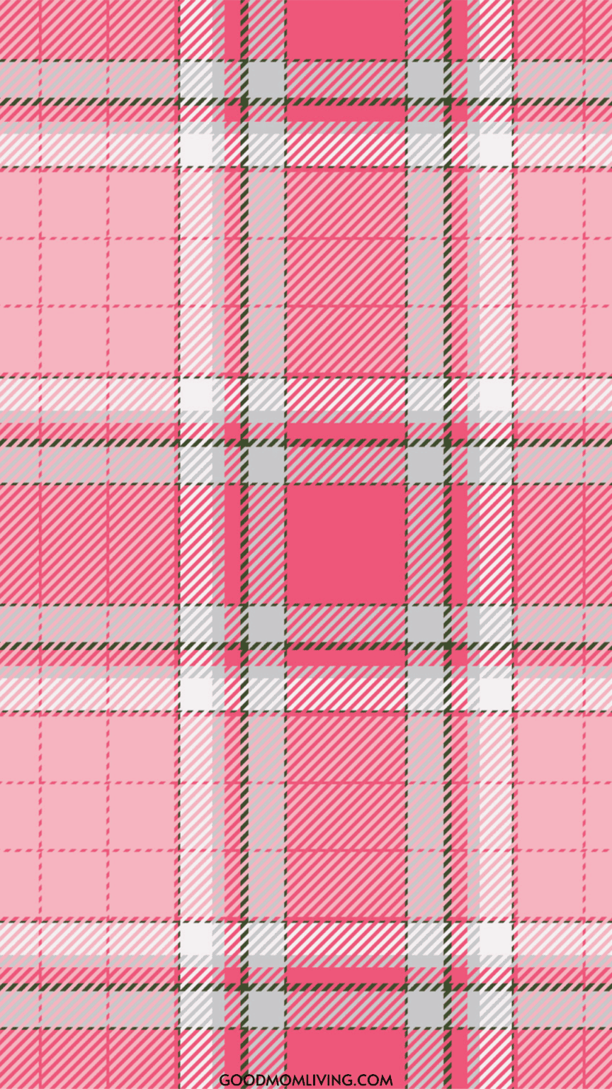Pink Plaid Wallpaper iPhone HD (Hot Pink Plaid Wallpaper) - Good Mom Living