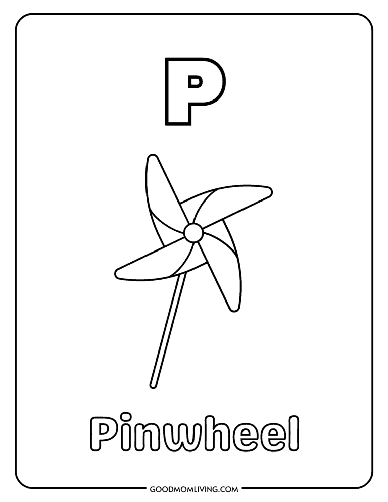 Letter P Coloring Pages: Free Alphabet Coloring Page - Good Mom Living