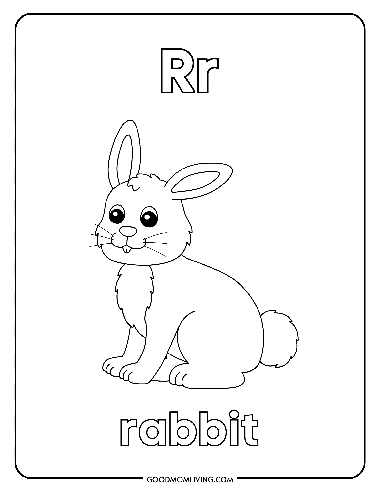 Letter R Coloring Pages: Free Alphabet Printable - Good Mom Living