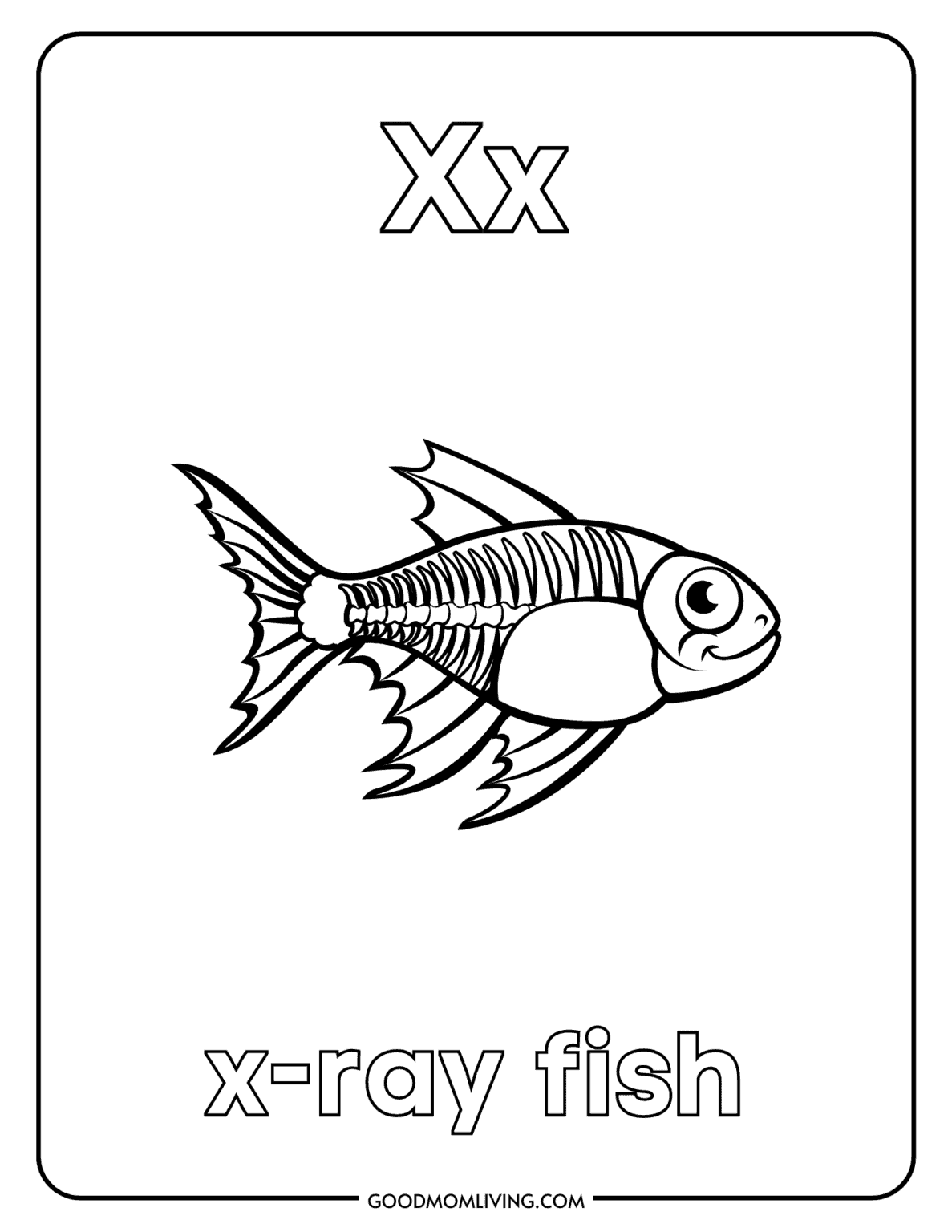 Letter X Coloring Pages: Free Alphabet Printable Page - Good Mom Living