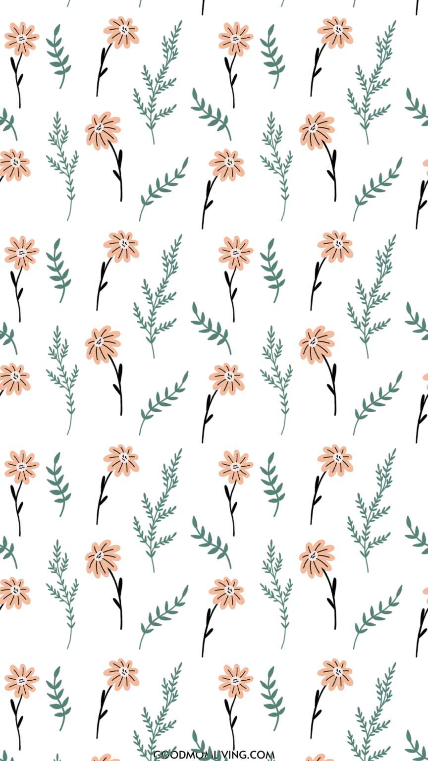 Preppy Flower Wallpaper iPhone (Preppy iPhone Wallpaper) - Good Mom Living