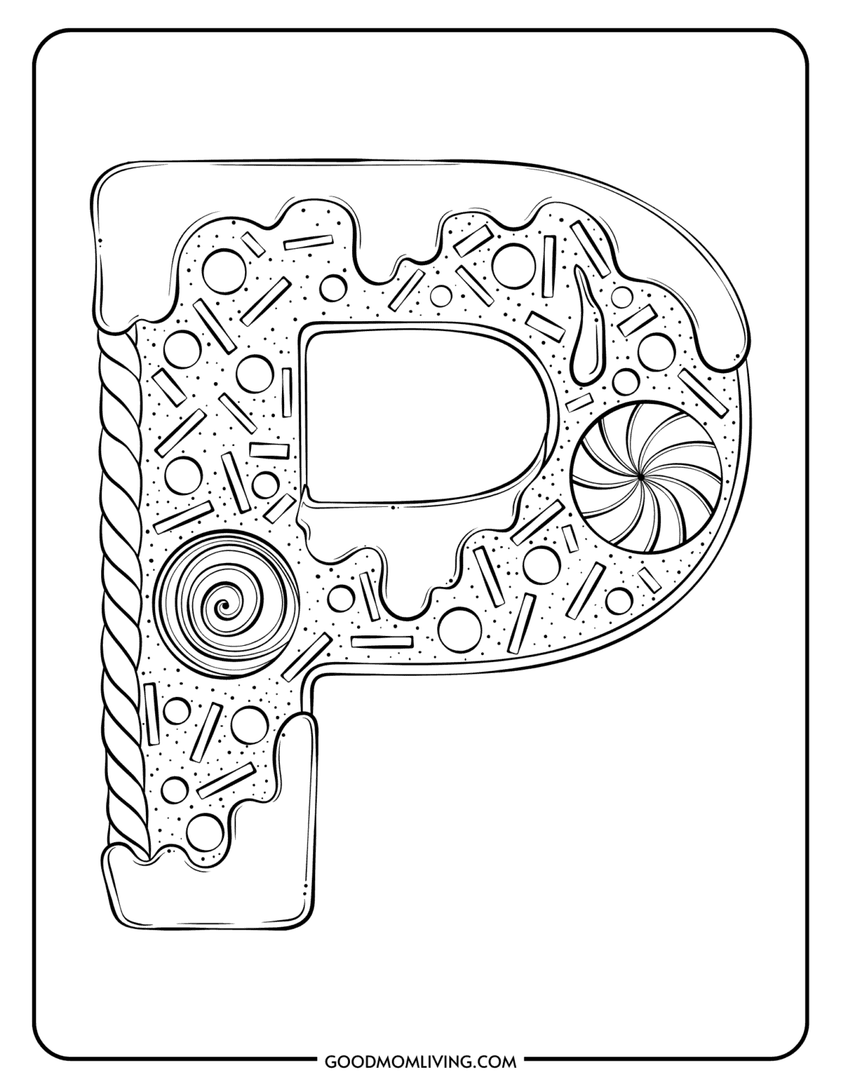 Letter P Coloring Pages: Free Alphabet Coloring Page - Good Mom Living