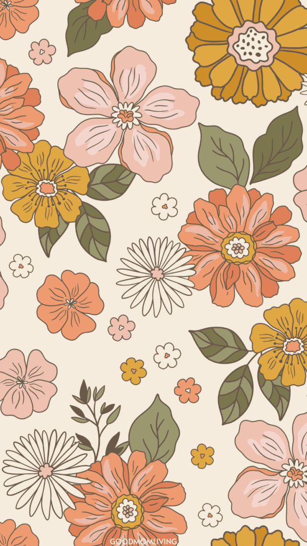 Preppy Flower Wallpaper iPhone (Preppy iPhone Wallpaper) - Good Mom Living