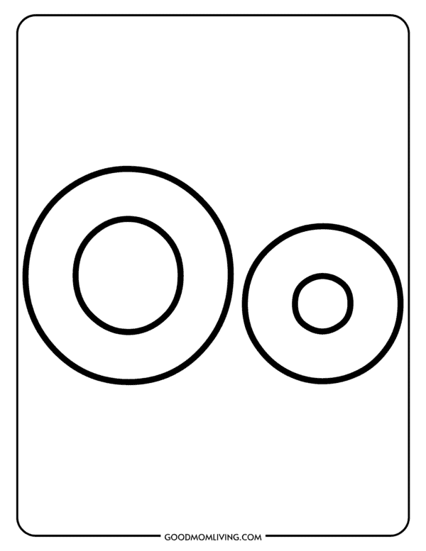 Letter O Coloring Pages: Free Alphabet Coloring Page - Good Mom Living
