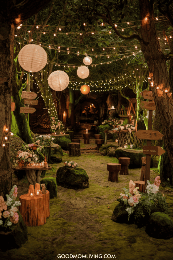 Inside Our Magical Forest Enchanted Forest Theme Party Setup - Good Mom ...