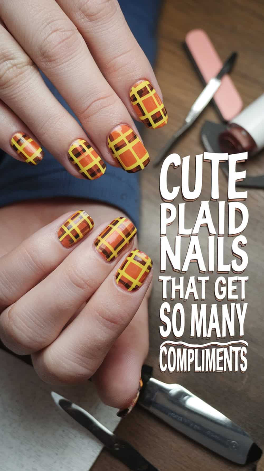 Warm Up Your Look With Fall Plaid Nail Designs - Good Mom Living