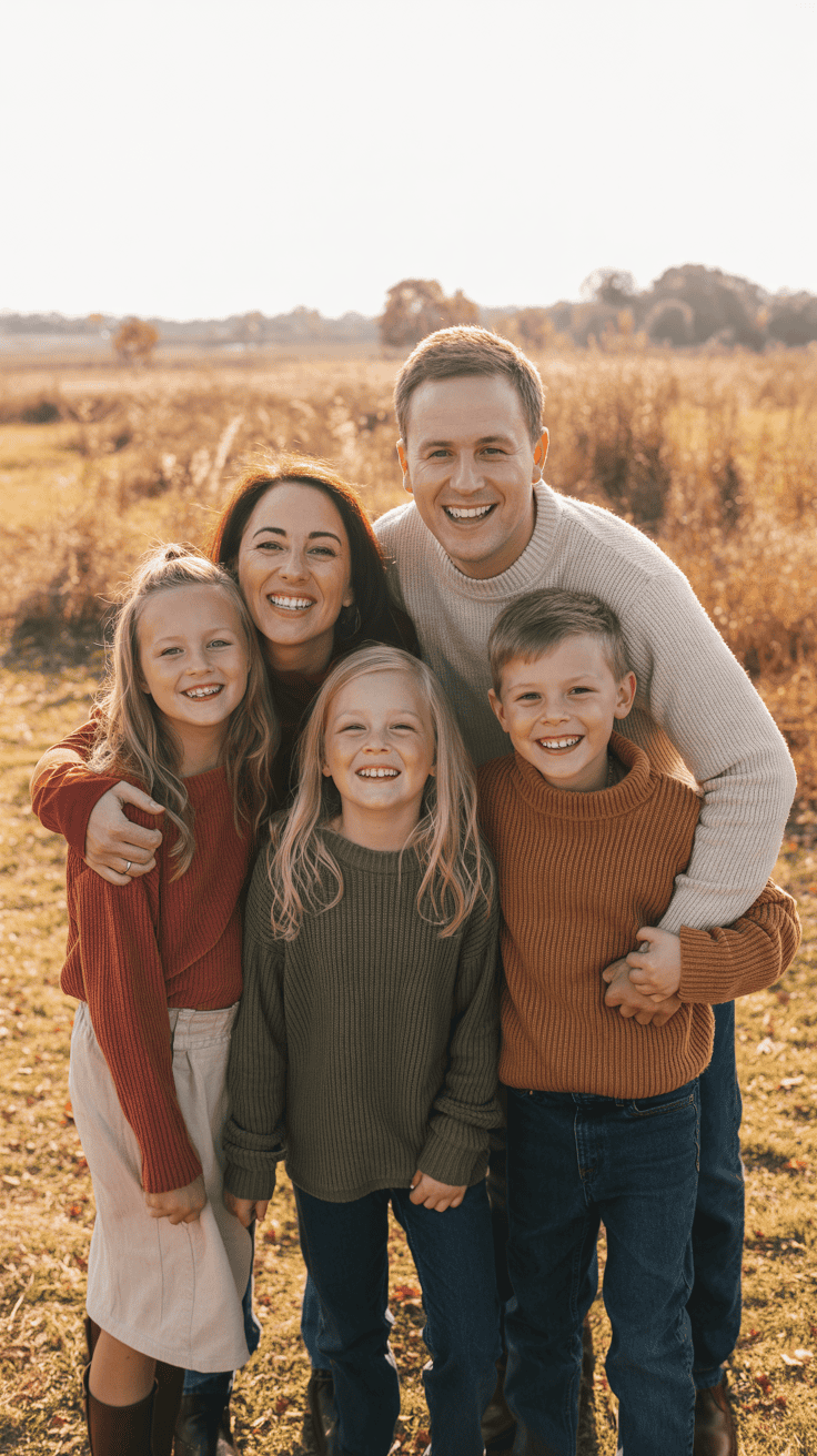 How to Pick Fall Family Photo Outfits for Natural Looking Photos - Good ...