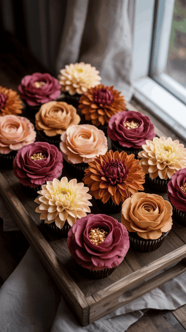 Fall Flower Cupcakes That Are Almost Too Cute to Eat - Good Mom Living