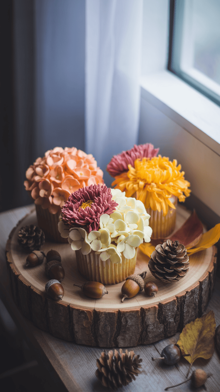 Fall Flower Cupcakes That Are Almost Too Cute to Eat - Good Mom Living