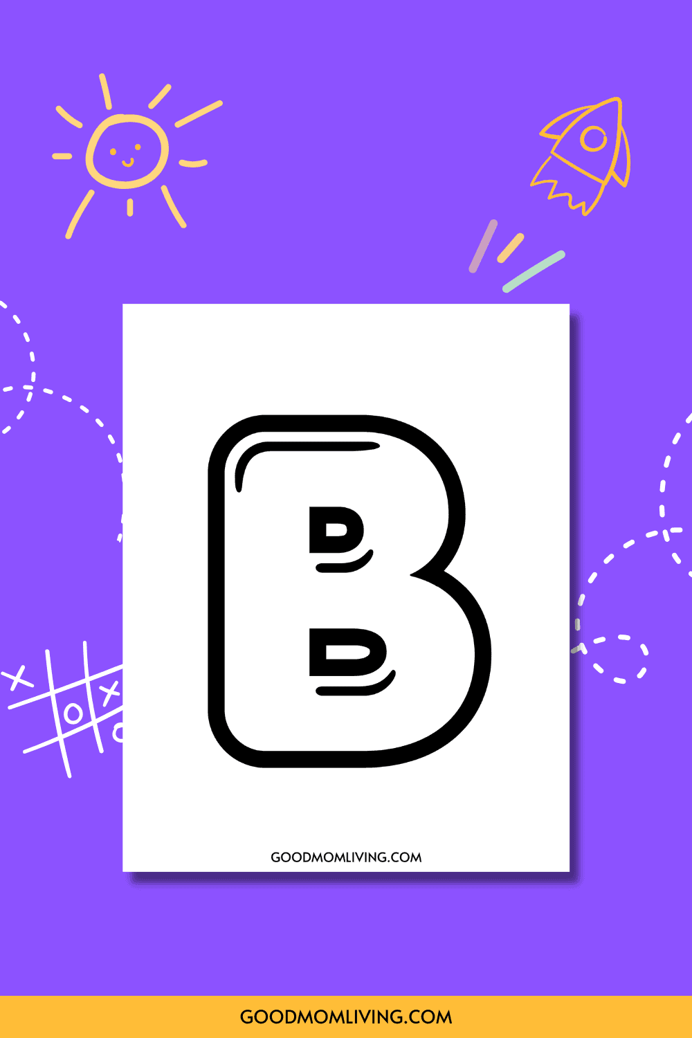 Free Bubble Letter B to Print and Color - Good Mom Living