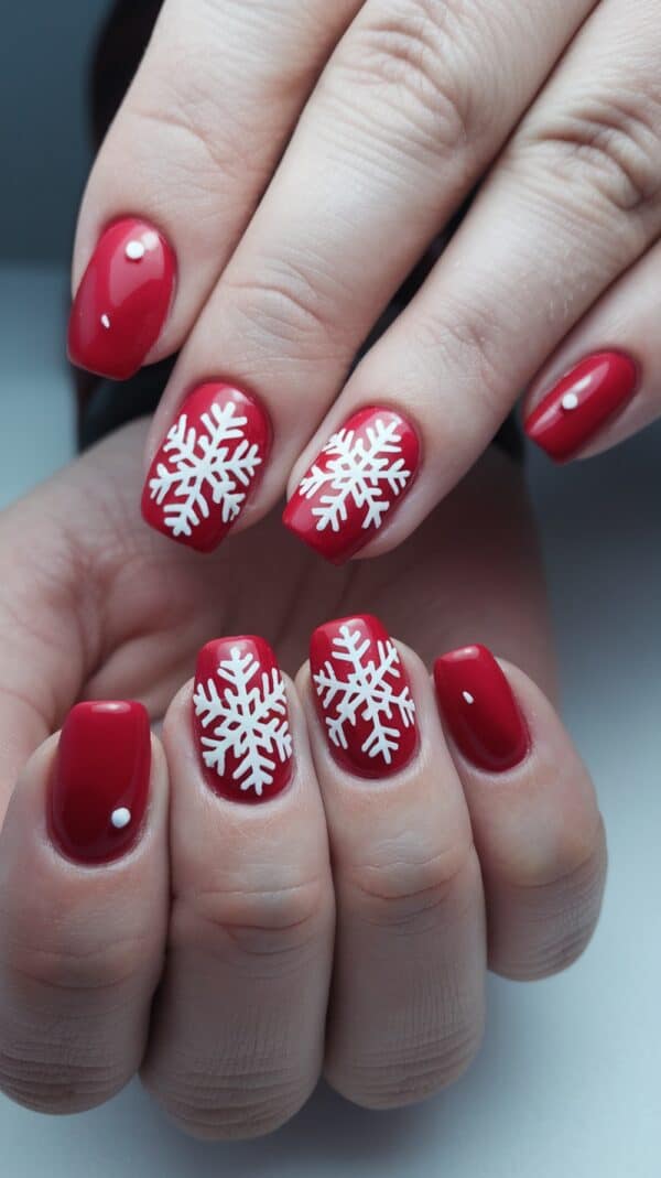 13 Snowflake Nail Art Designs for an Icy Holiday Vibe - Good Mom Living