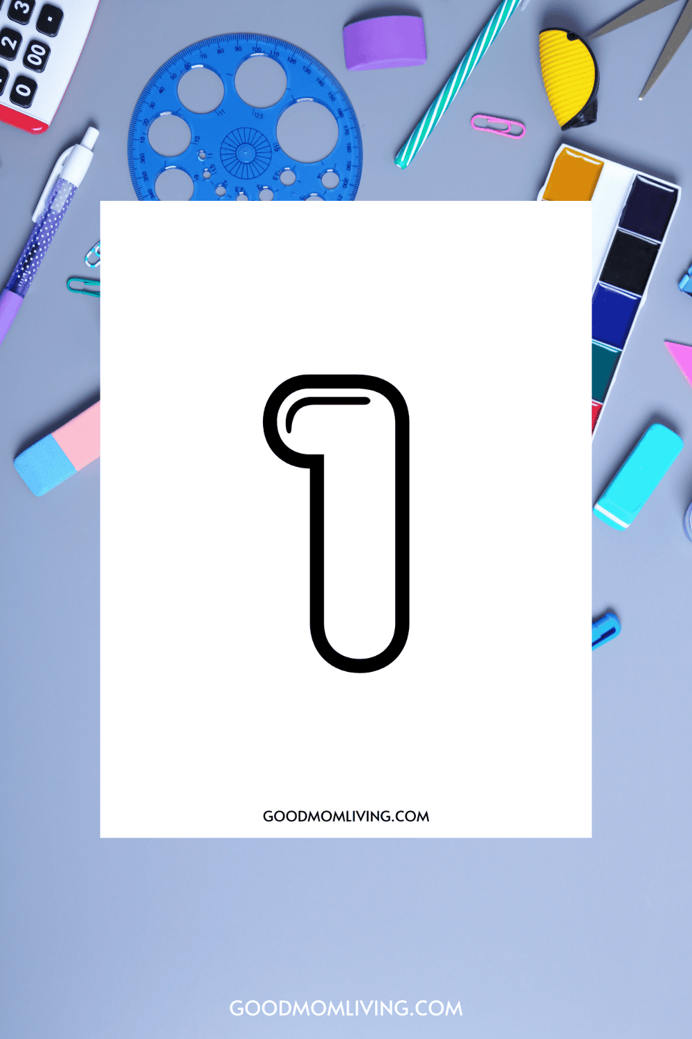Free Printable Bubble Number 1 for Kids - Good Mom Living