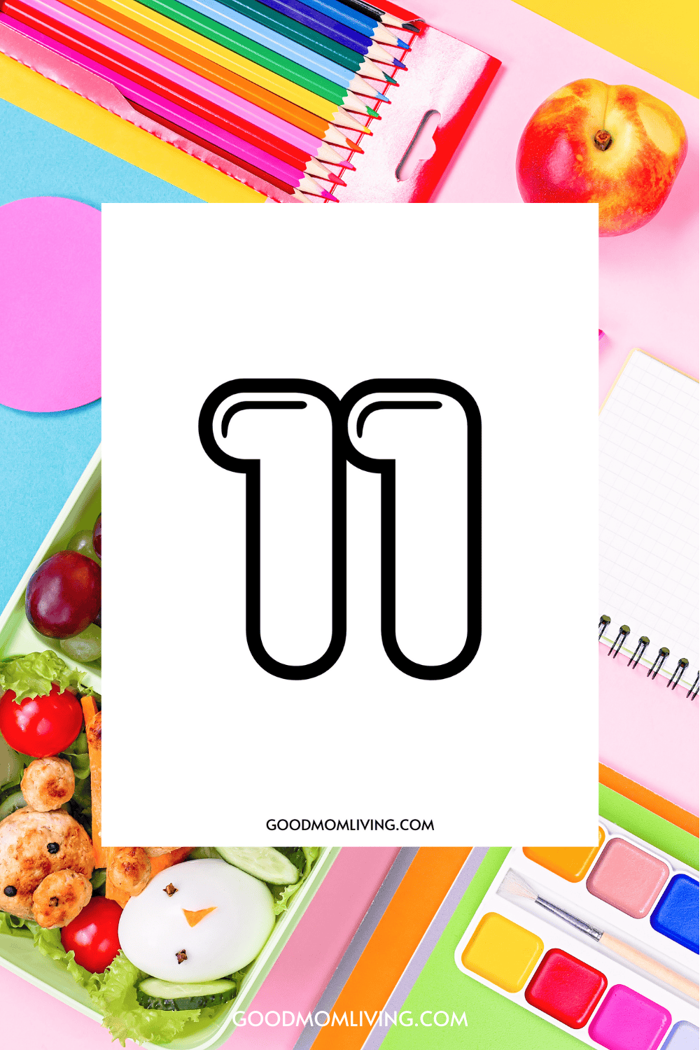 Bubble Number 11 Printable for Fun Math Games - Good Mom Living