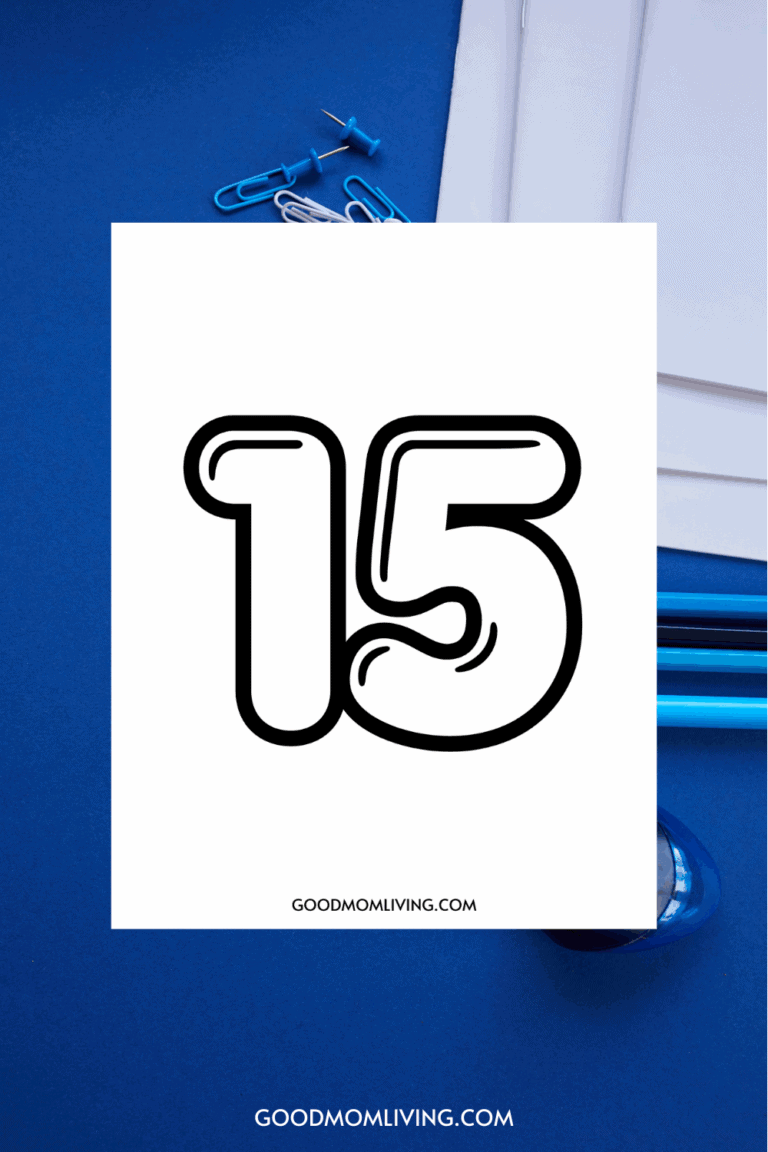 Fun Bubble Number 15 Printable for Preschoolers - Good Mom Living