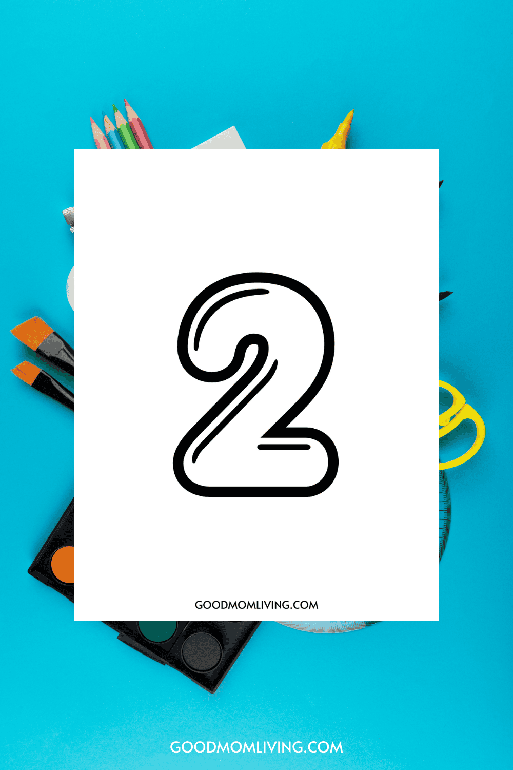 Bubble Number 2 to Print and Color - Good Mom Living