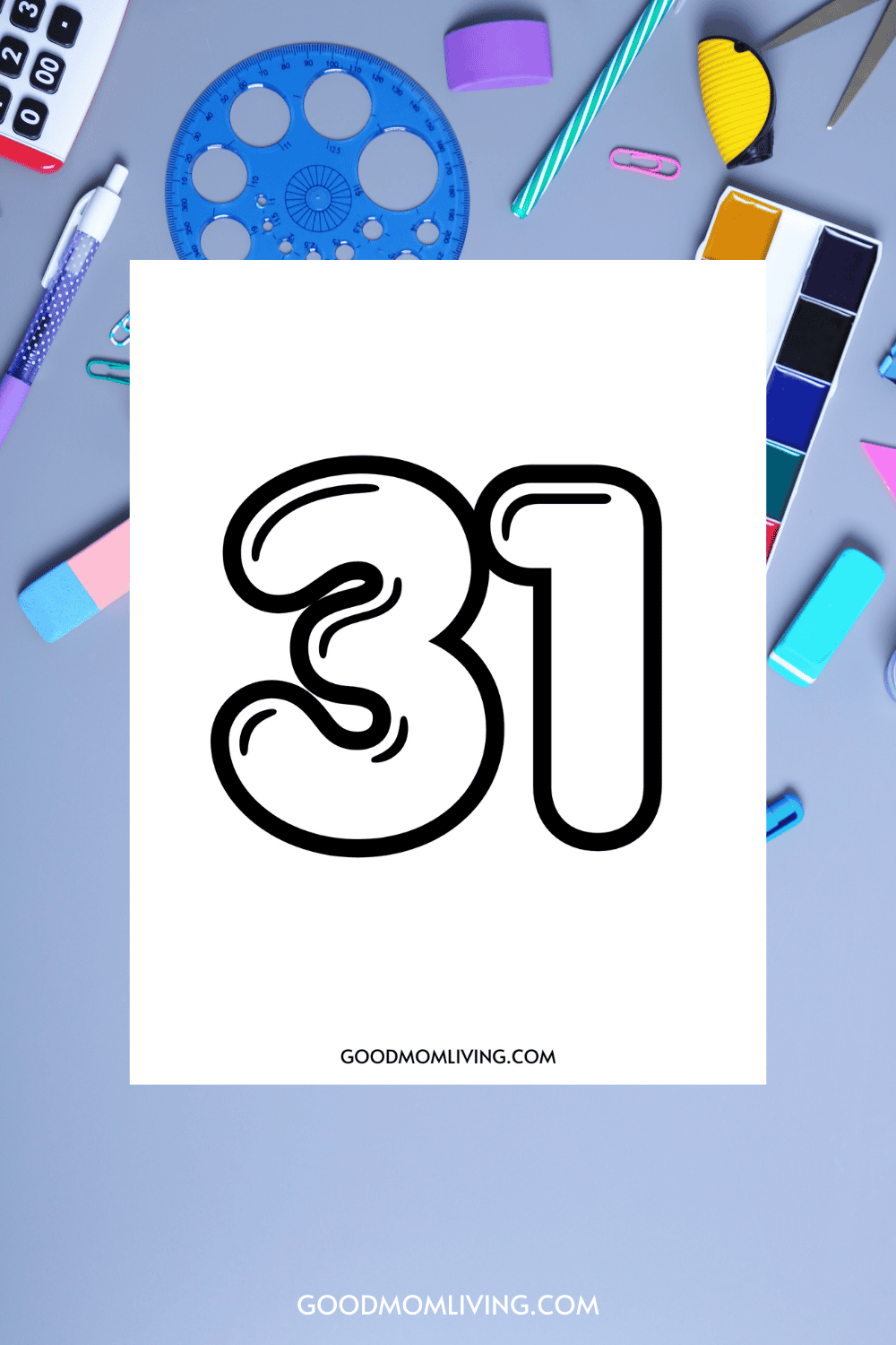 Coloring Fun with My Favorite Bubble Number 31 - Good Mom Living