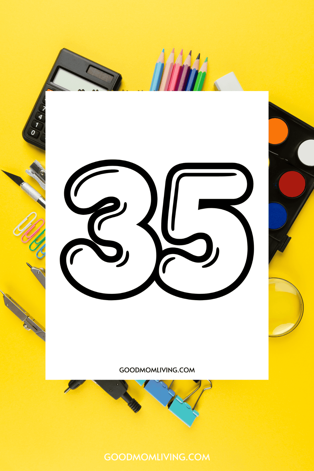 Download This Bubble Number 35 for Fun Preschool Use - Good Mom Living