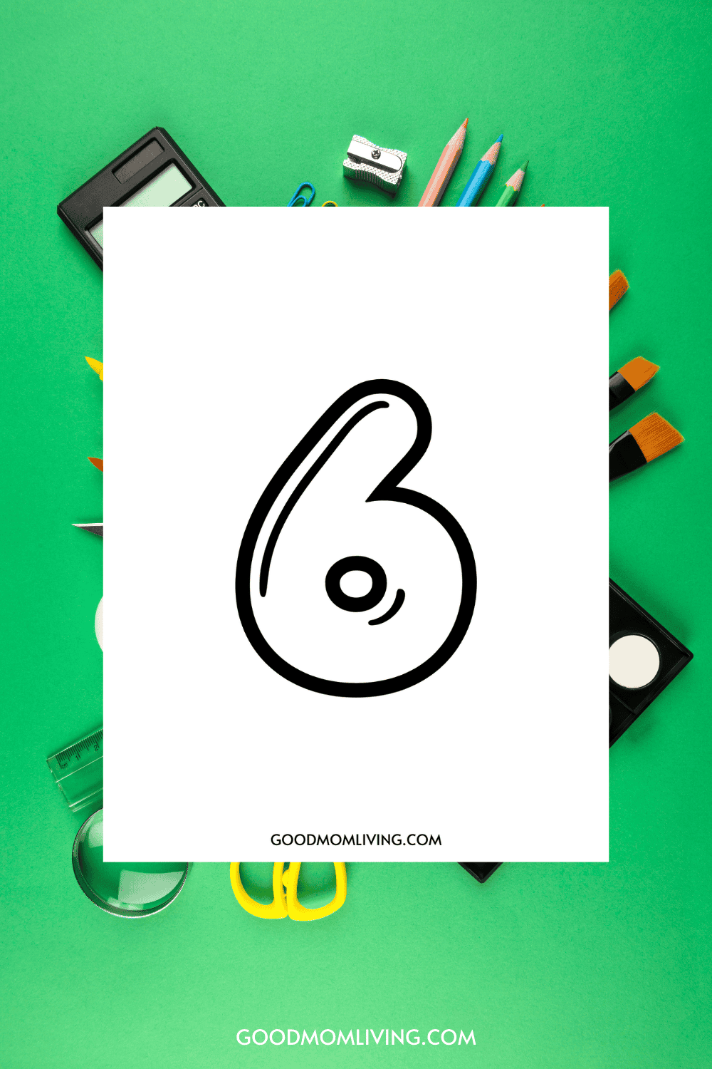 Free Bubble Number 6 to Print at Home - Good Mom Living